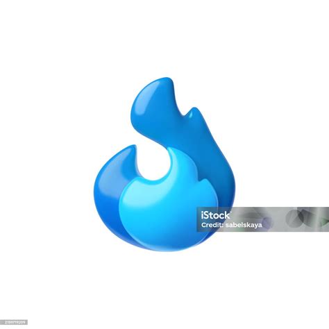 파란 가스 또는 불 불꽃 3d 플라스틱 아이콘 불타는 모닥불 불의 스프라이트 이모티콘 벡터 사실적인 에너지 및 전원 요소 3차원 형태에 대한 스톡 벡터 아트 및 기타 이미지