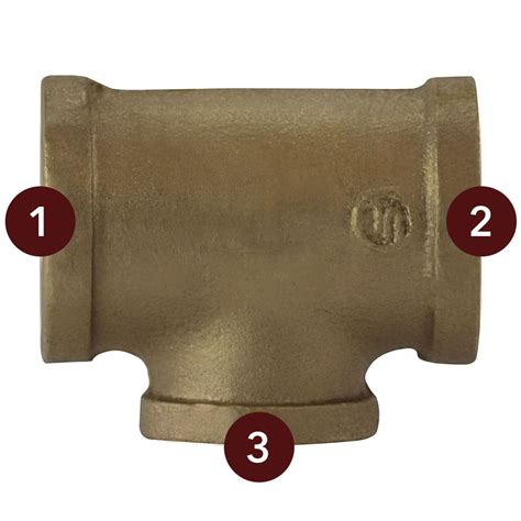 1 12 X 34 X 34 Pipe Fitting Reducing Tee Bronze