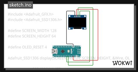 Displej Oled Wokwi Esp32 Stm32 Arduino Simulator