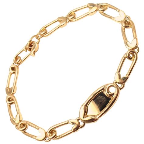 Hermes Safety Pin Link Chain Gold Bracelet At 1stdibs Hermes Link