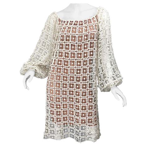 1960s Werle Beverly Hills Demi Couture Nude Ivory Silk Cotton 60s