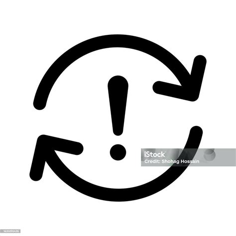 Sync Error Icon Vector And Glyph Stock Illustration Download Image