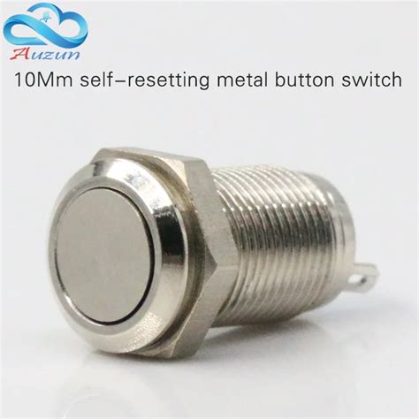 Mm Metal Push Button Switch Flat Reset Button Switch Normally Open One Normally Closed