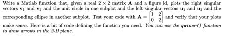 numerical linear algebra please help write a matlab function that given a real 2 x 2 matrix a
