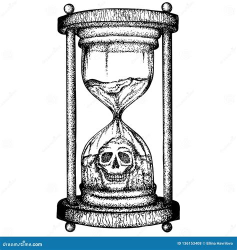 Hourglass Stock Vector Illustration Of Hourglass Engraving 136153408