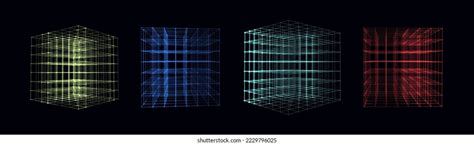 Vector Set Space Cube Network Connection Stock Vector Royalty Free