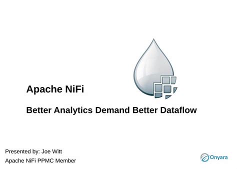 Pdf Apache Nifi Overview · Apache Nifisjob Enterprise Dataflow