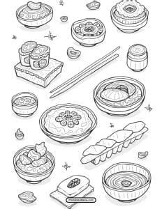 Sushi Coloring Page Printables Mania