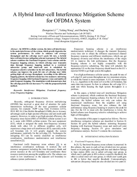 Pdf A Hybrid Inter Cell Interference Mitigation Scheme For Ofdma Based E Utra Downlink