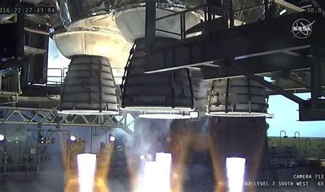 Nasa Sls Test Fire Artemis 1 ‘mega Rocket Aborts Green Run Hot Fire