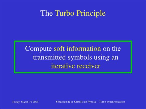 Ppt Turbo Synchronization Powerpoint Presentation Free Download Id