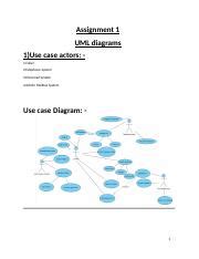 Assignment Docx Assignment UML Diagrams Use Case Actors Caller Telephone System