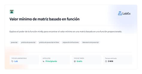 dominando la función minby en javascript labex