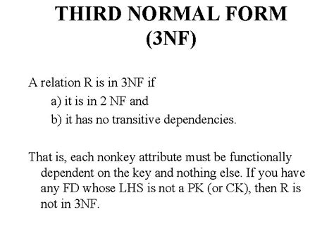 Normalization First Normal Form 1 Nf A Relation