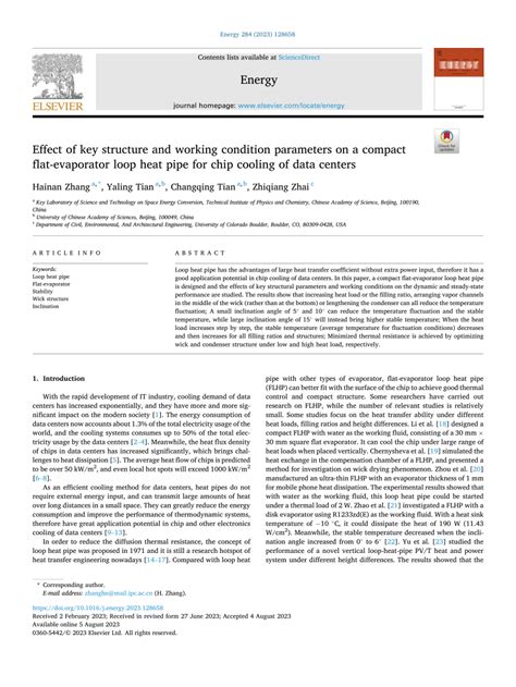 Pdf Effect Of Key Structure And Working Condition Parameters On A Compact Flat Evaporator Loop