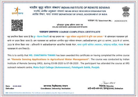 Chaitanya Tiwari On Linkedin Remotesensing Iirs Continuouslearning Agriculture Seedscience