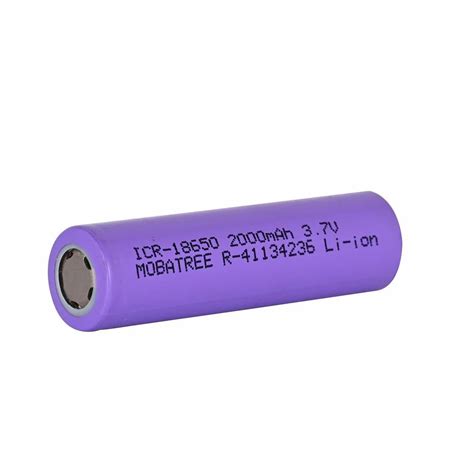 Rechargeable Lithium Ion Battery 18650 2000mah Lithium Ion Battery