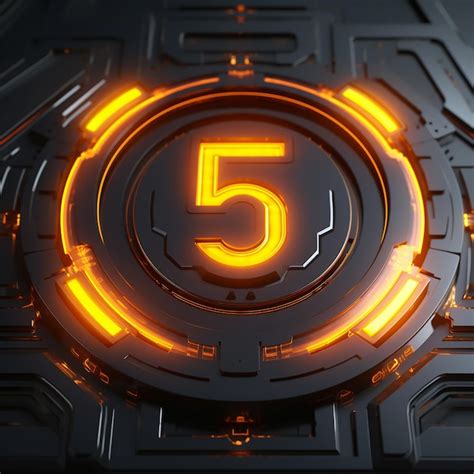 Premium Photo Glowing Digit Number On The Gui