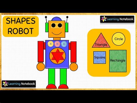 robot from geometric shapes maths project with shapes shapes