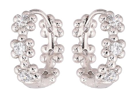 Сережки Xuping Родій колечка «Квітковий візерунок з кристалами продаж ціна у Києві Сережки