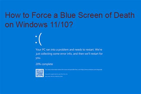 How To Force A Blue Screen Of Death On Windows 11 10