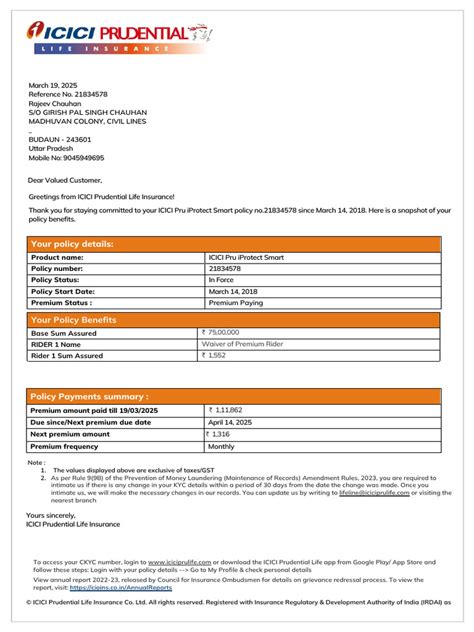 Statements Summary 21834578 Pdf Insurance Life Insurance