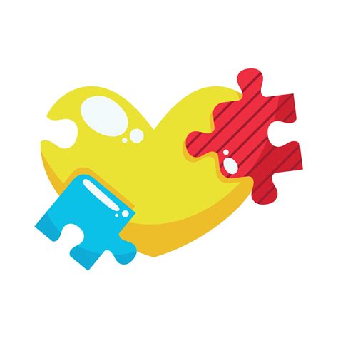 Heart With Puzzle Pieces Illustration 49612471 Vector Art At Vecteezy