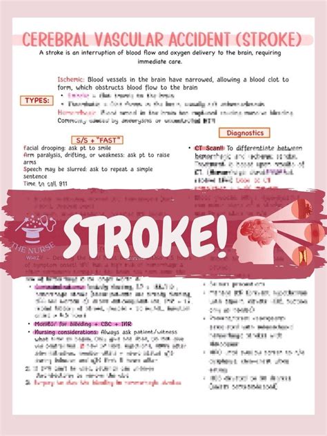 Stroke Nursing Notes Digital Copy Only Etsy