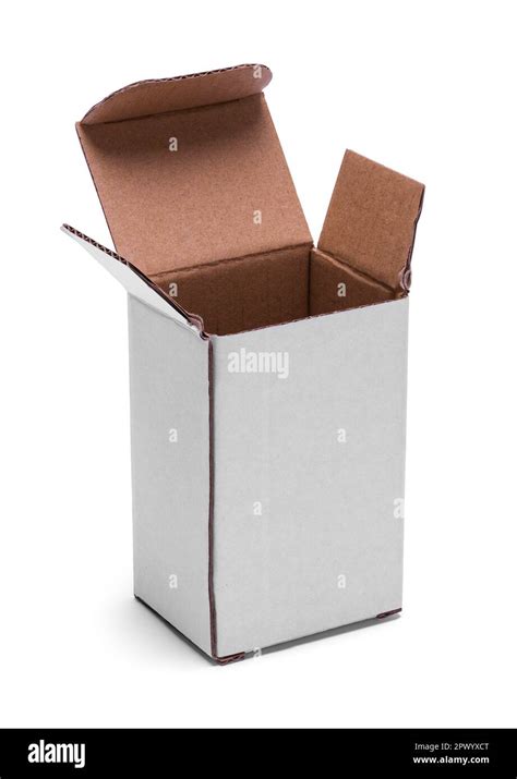 Open Rectangle Box Cut Out On White Stock Photo Alamy