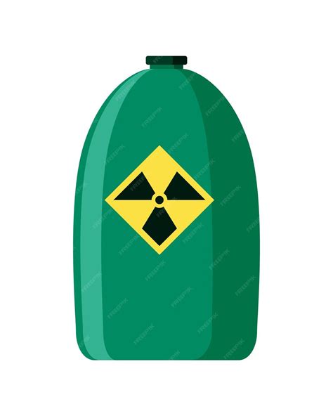 Premium Vector Toxic Chemical Barrel Steel Tank With Radioactive