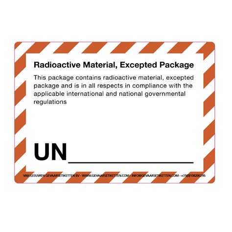 Excepted Package Radioactive Material 250 Dgm Sverige