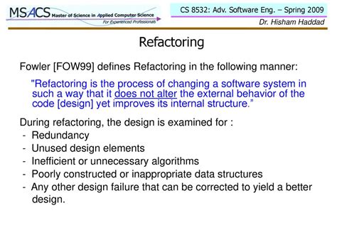 Cs 8532 Advanced Software Engineering Ppt Download