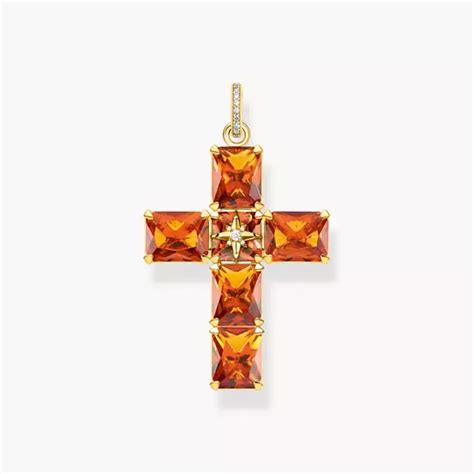 Pendant For Women Cross Shaped Sign Of Strength Thomas Sabo
