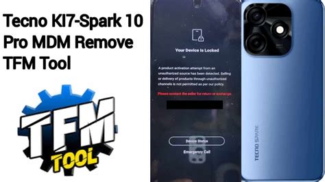 Tecno KI Spark Pro MDM Remove TFM Tool YouTube
