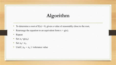 Fixed Point Iterative Method Pptx