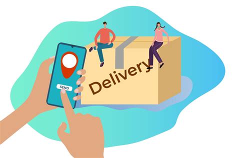 Express Delivery The Hand Makes An Order Through The Express Delivery App Vector Illustration