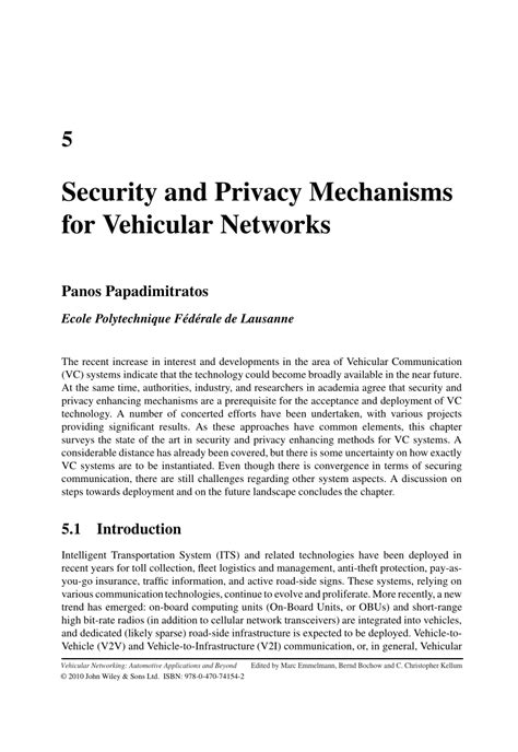 Pdf Securing Vehicular Ad Hoc Networks