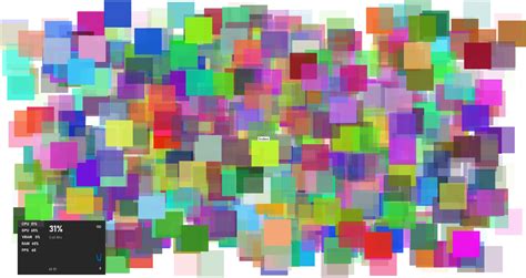 wpf 动画性能测试应用 一千个半透明矩形做动画