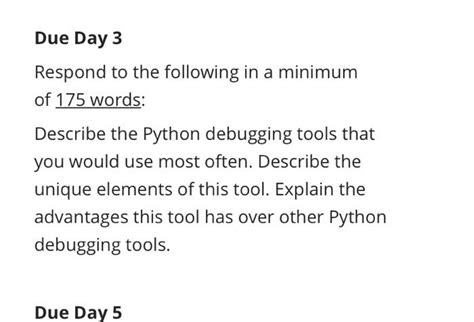 Solved Due Day 3 Respond To The Following In A Minimum Of