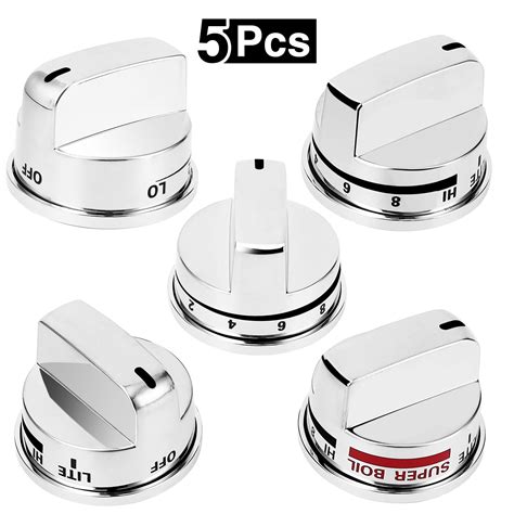 5 Pcs Ebz37189609 And Ebz37189611 Stove Knobs Compatible For Lg Gas Range