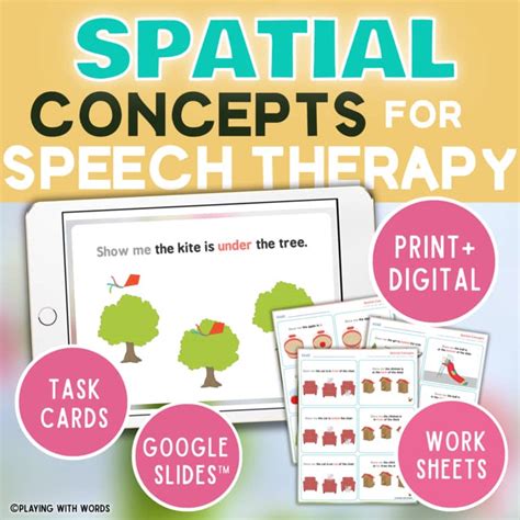 Spatial Concepts Basic Concepts Speech Therapy Visuals Print