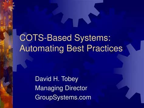 PPT COTS Based Systems Automating Best Practices PowerPoint Presentation ID 1749100