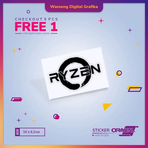 Jual Cutting Sticker Pc Laptop Amd Ryzen Stiker Ryzen Decal Ryzen Shopee Indonesia