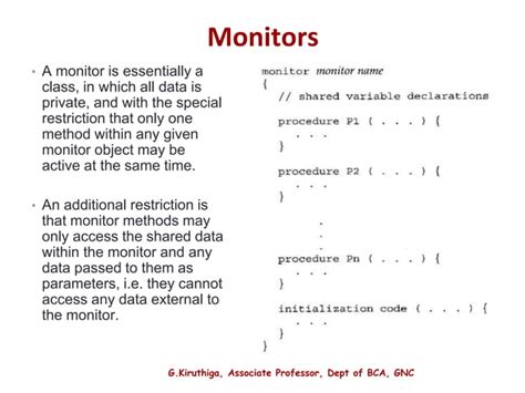 Operating System Notes Ipc Monitor Processor And Process Ppt