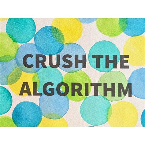 Algorithm Series 112 Crush The Algorithm Etsy