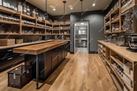 Premium Photo Highvolume Kitchen With Fully Stocked Pantry Visible