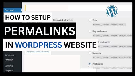 How To Create Permalinks In Wordpress Website Youtube