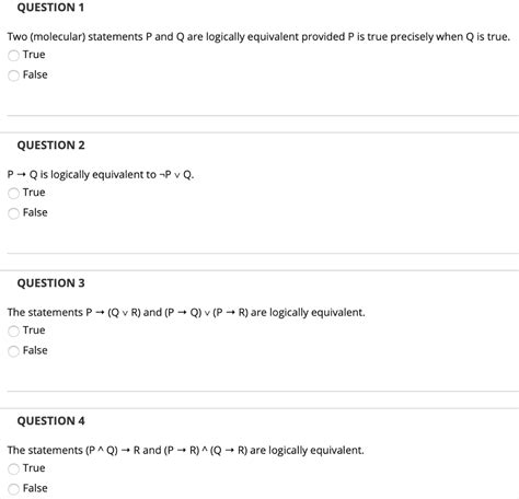Solved QUESTION 1 Two Molecular Statements P And Q Are Chegg Com