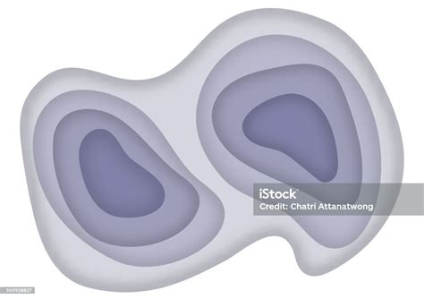 추상 배경 종이 컷 아트 스타일 보라색 색상 프리젠 테이션 일러스트 레이 션 템플릿 3차원 형태에 대한 스톡 벡터 아트 및 기타 이미지 3차원 형태 개념 기호 곡선