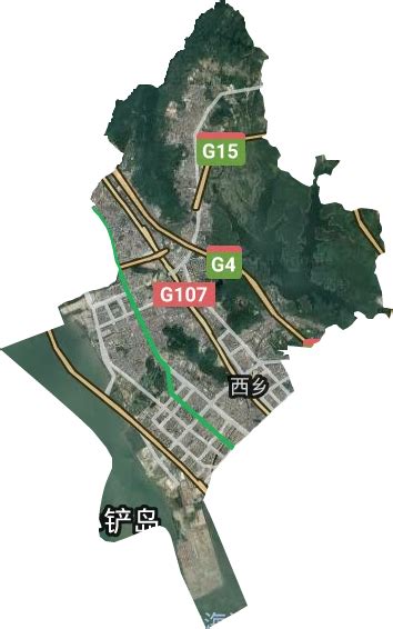 西乡街道高清卫星地图